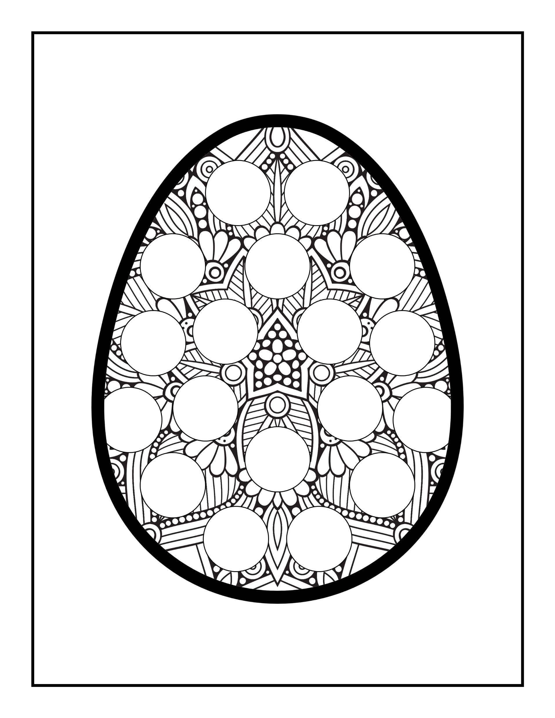 Digital Coloring Pages - Easter Egg Dot Marker Coloring Pages - 50 ...