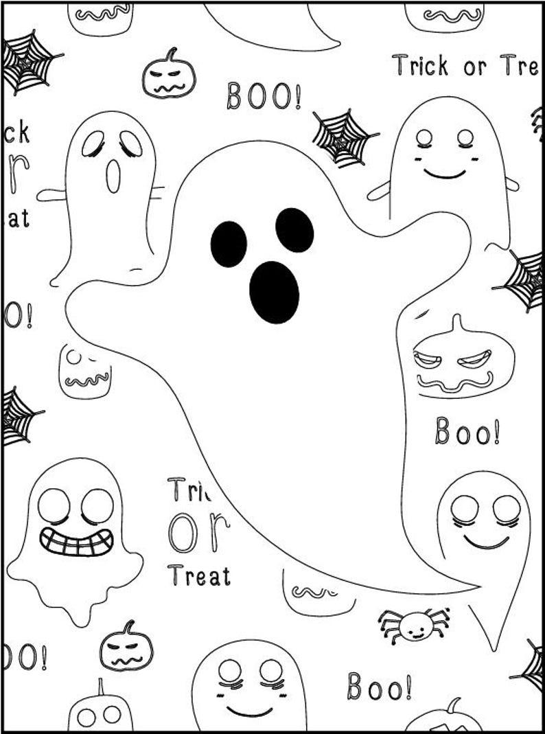 45-page Digital Halloween Coloring Book for Kids – Spooky Fun ...