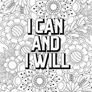 Motivational Quotes Coloring Pages: 30 Printable Designs (PDF) - Etsy