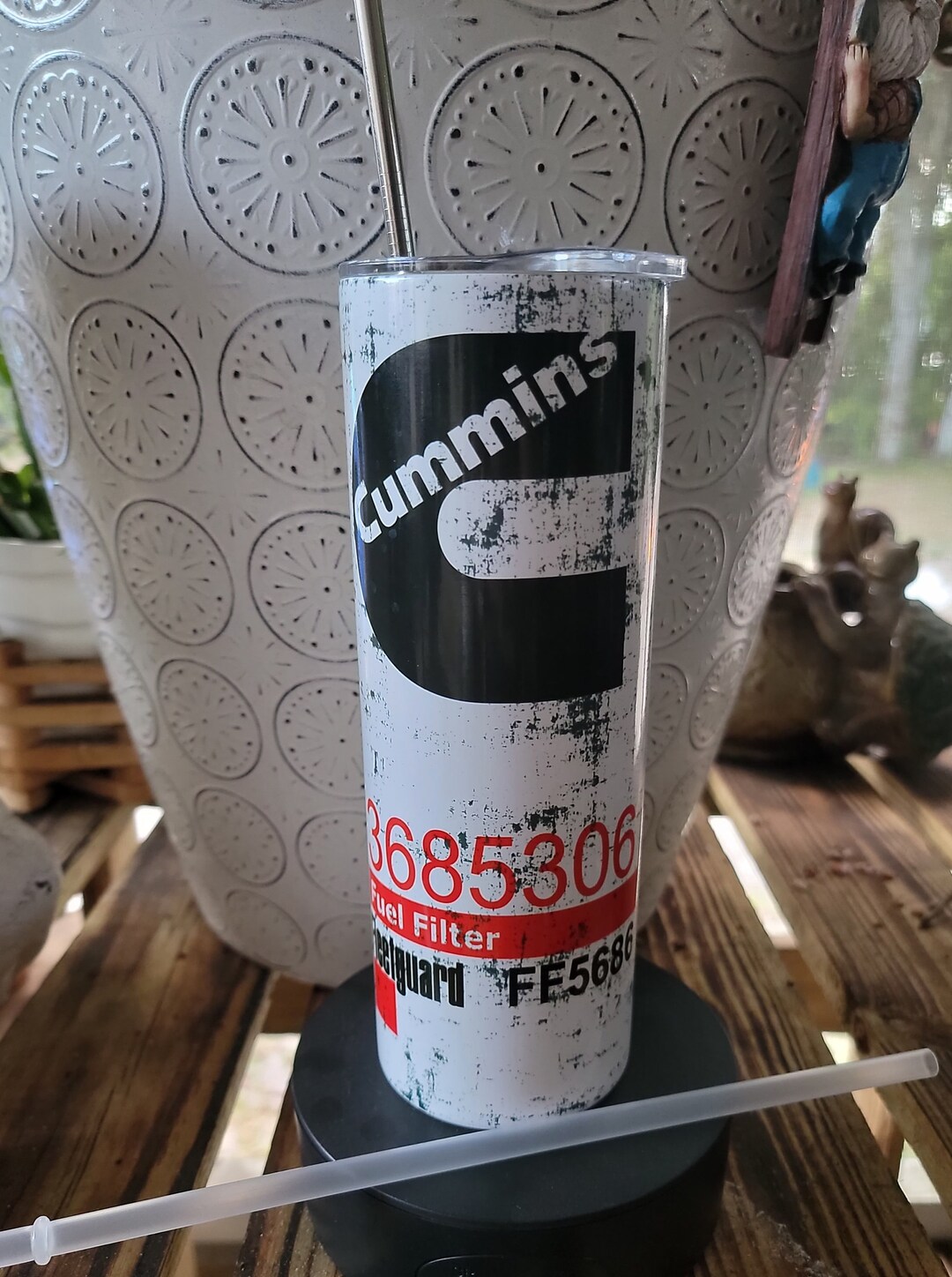 Cummins Diesel Engines, Oil Filter 20oz Tumbler, Skinny Tumbler, 20oz ...