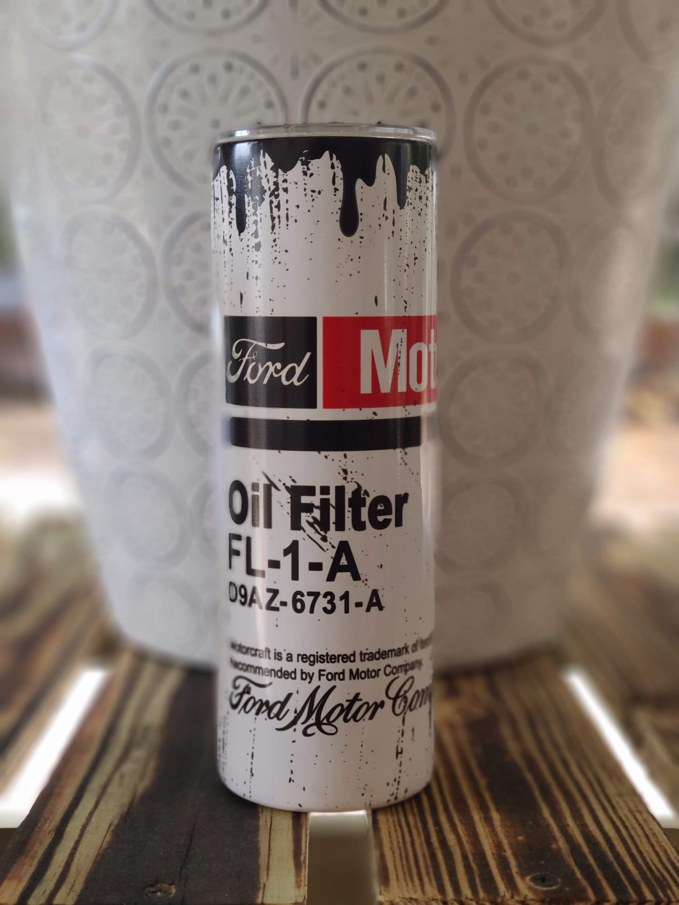 Ford Motorcraft, Oil Filter Inspired, 20oz Drinking Tumbler, Skinny ...