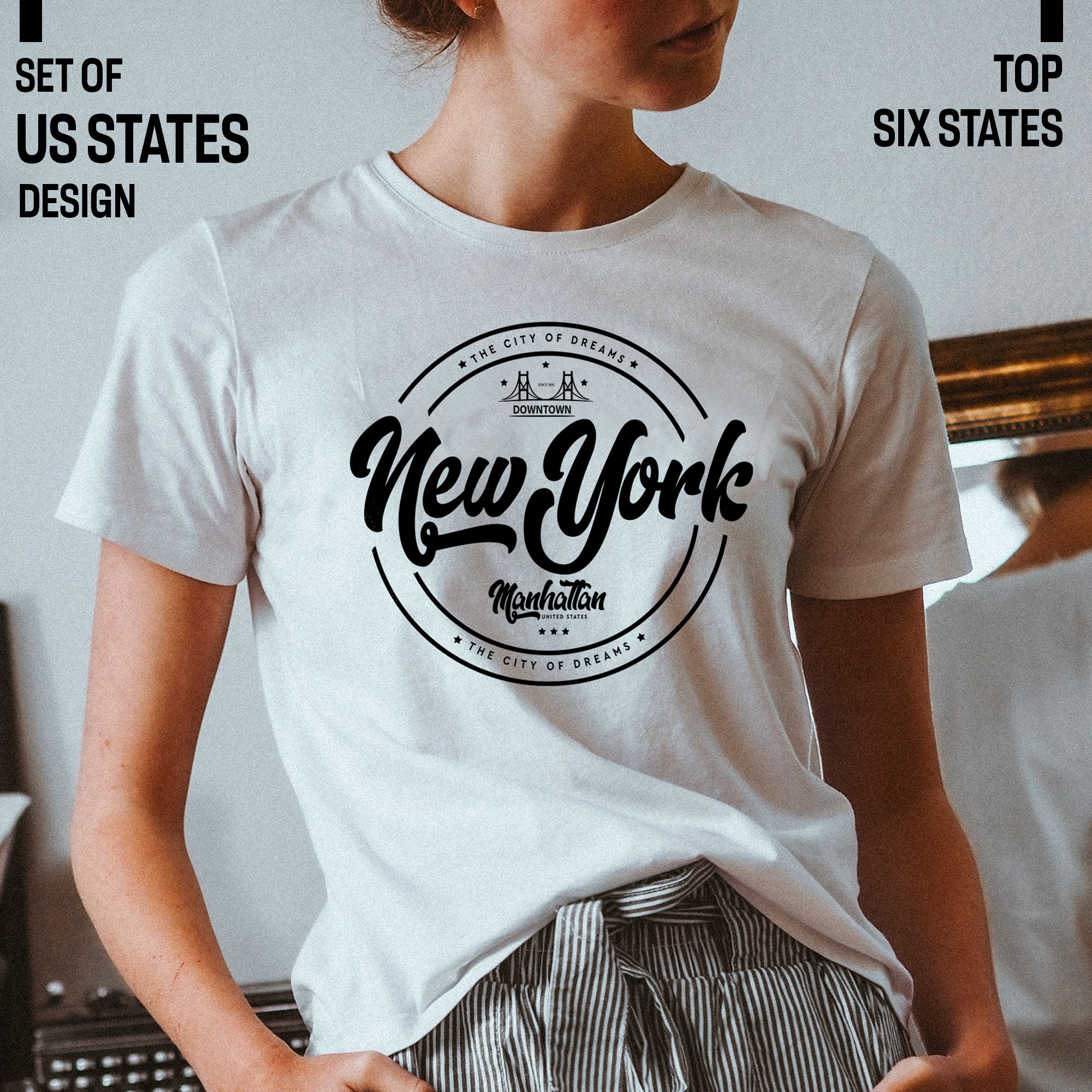 Set of Six States T Shirts Design, Svg Country Style, University ...