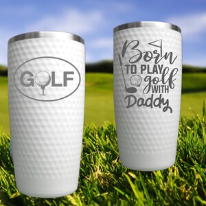 Personalized Golf Tumbler. Dimpled Texture Tumbler, Engraved Golf ...
