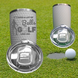 Personalized Golf Tumbler. Dimpled Texture Tumbler, Engraved Golf ...