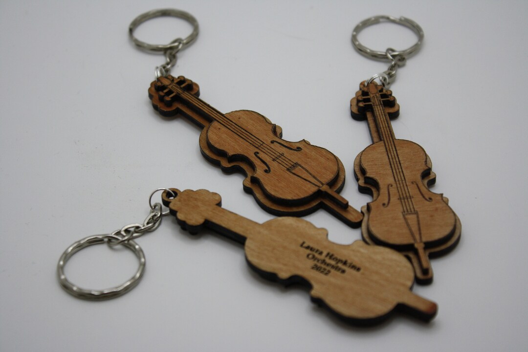 Wooden Cello Key Chain - Key Fob, Student Gift, Musician Gift, Music ...