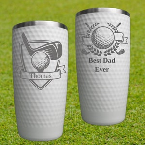 Personalized Golf Tumbler. Dimpled Texture Tumbler, Engraved Golf ...