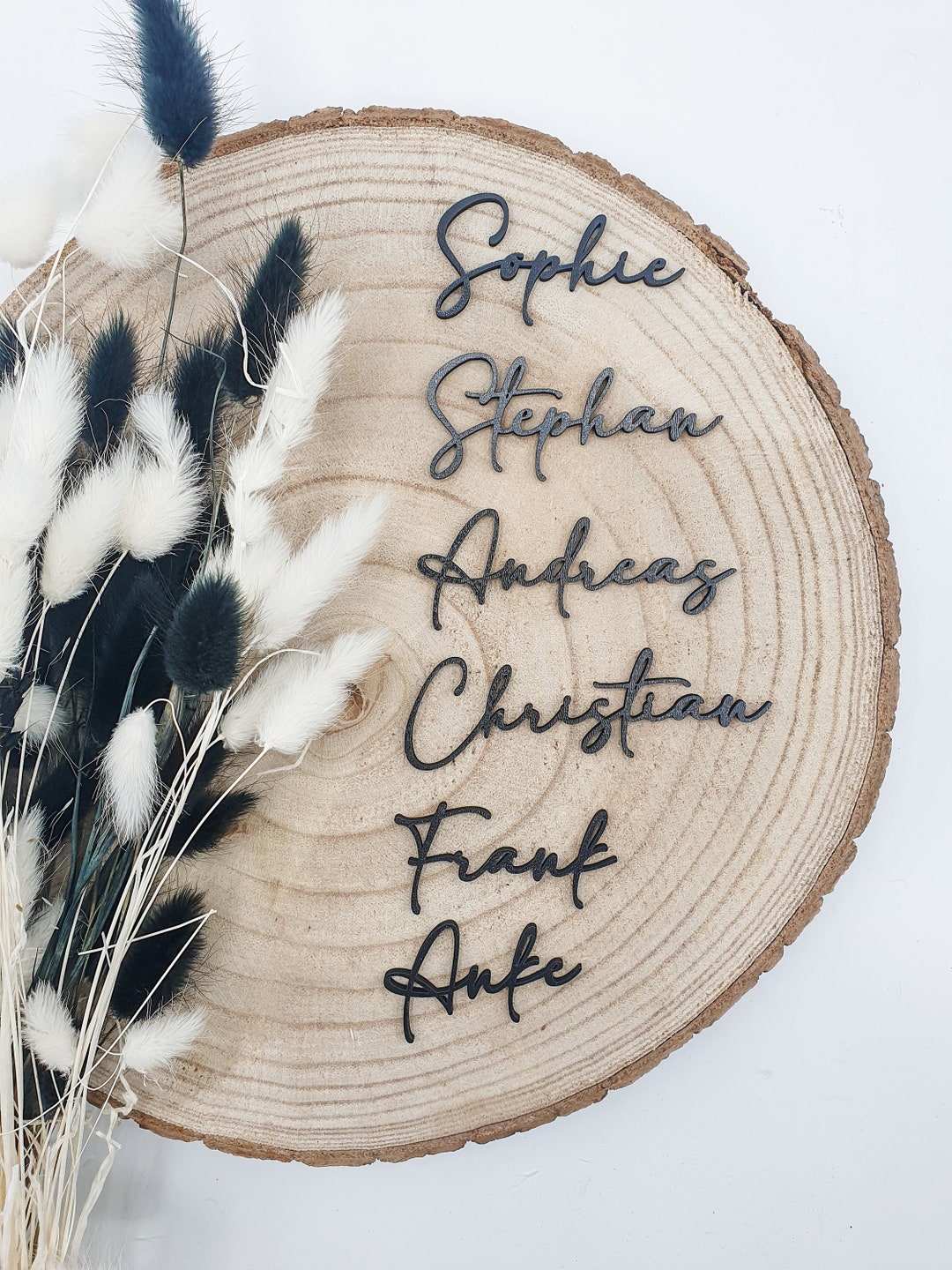 Personalized Lettering in Black Place Card for Wedding Place Cards Name ...