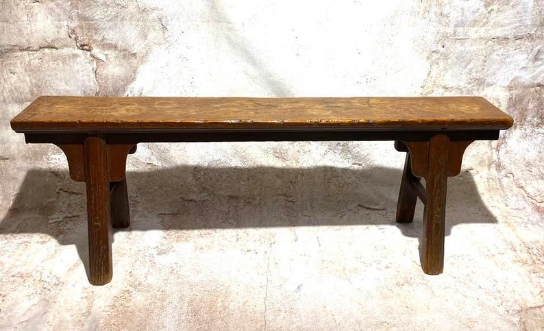 Antique Elm Wood Chinese Workers Bench - Etsy
