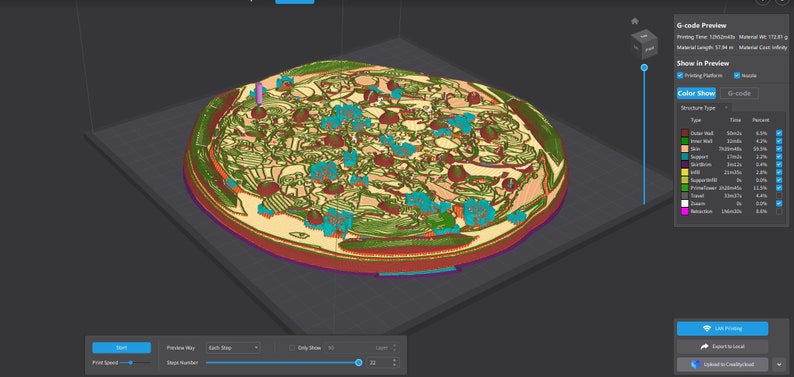 Pizza, 3D STL Digital File for 3D Printer, Original Design, STL File - Etsy