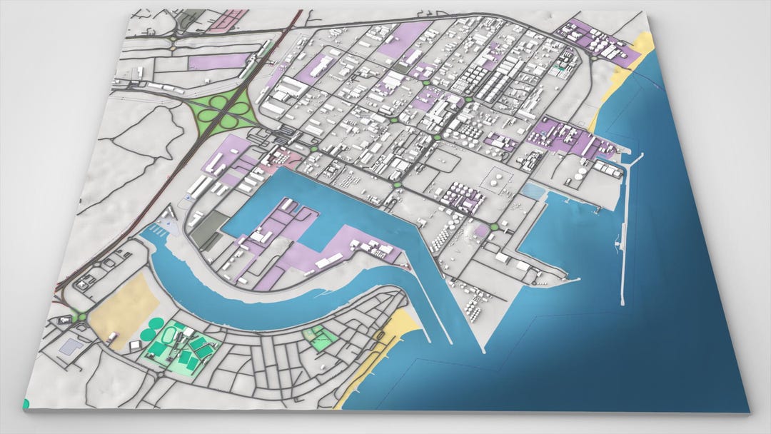 Cityscape Hamriya Free Zone Sharjah UAE - 3d Model STL - Digital File ...