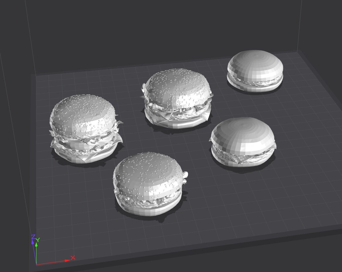 Burgers Collection 3D STL Digital File for 3D Printer, Original Design ...