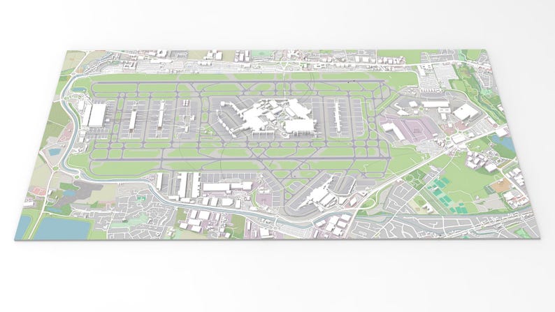 London Heathrow Airport England - 3d Model STL - Digital File for 3D ...