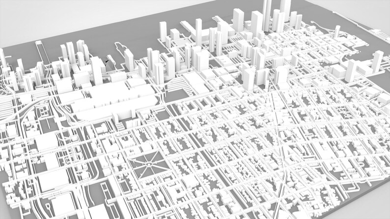 Cityscape New York USA Fragment City - 3d Model STL - Digital File for ...