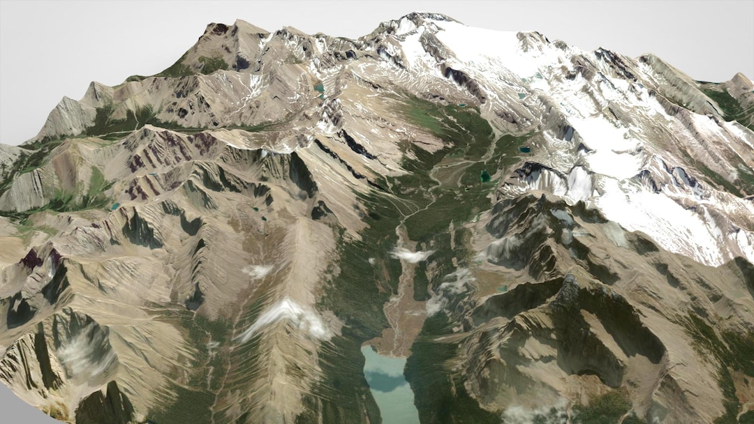 Mountain Landscape Banff National Park Canada - 3d Model STL- Digital ...