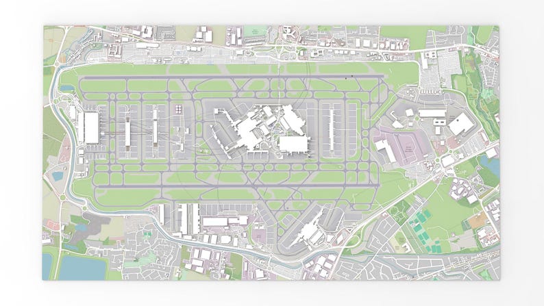 London Heathrow Airport England - 3d Model STL - Digital File for 3D ...