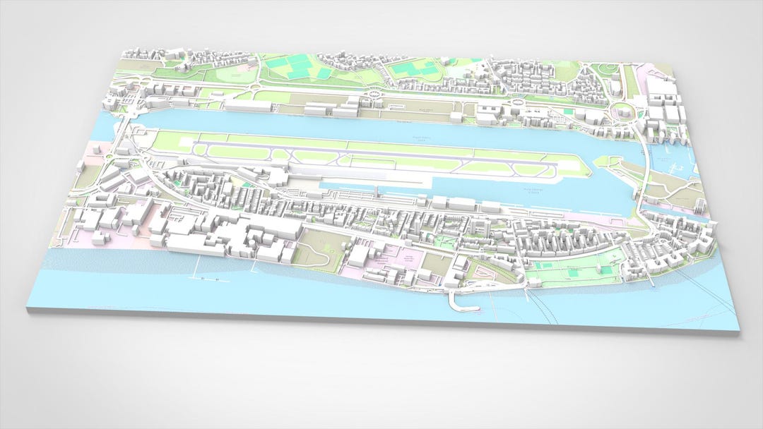 London City Airport England - 3d Model STL - Digital File for 3D ...