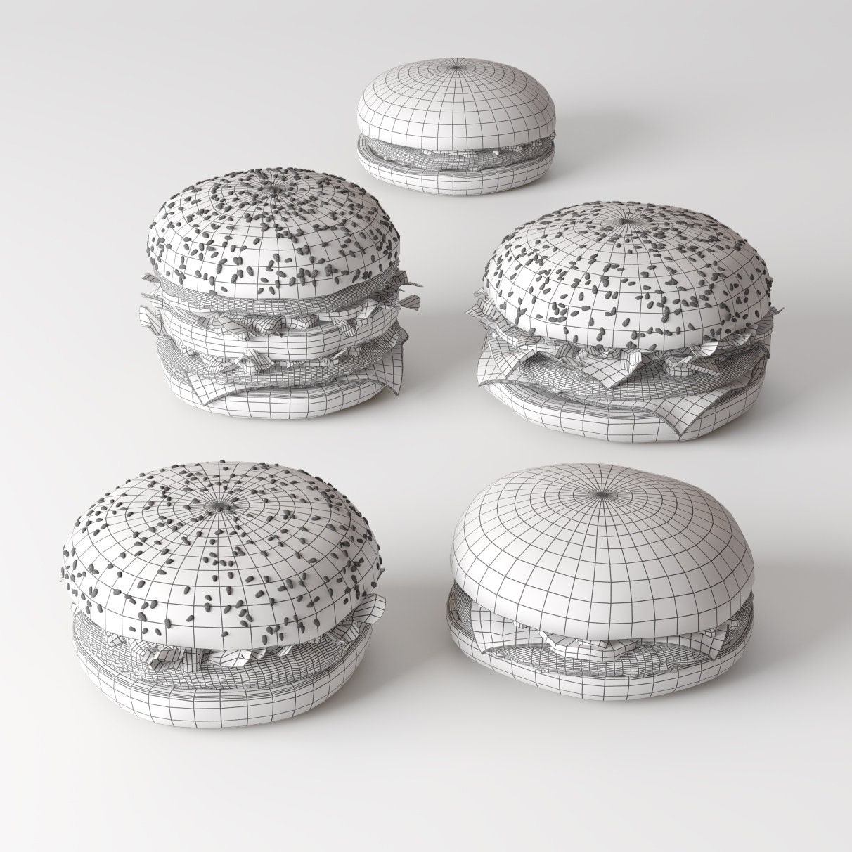 Burgers Collection 3D STL Digital File for 3D Printer, Original Design ...