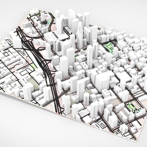 Cityscape Los Angeles United States - 3d Model STL - Digital File for ...