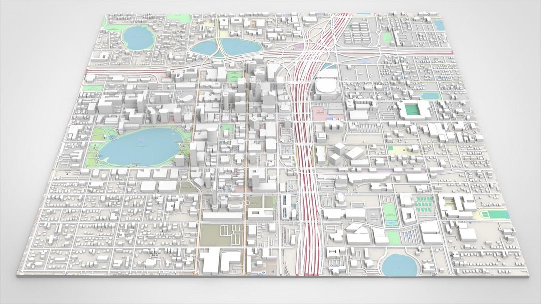 Cityscape Orlando Florida USA - 3d Model STL - Digital File for 3D ...