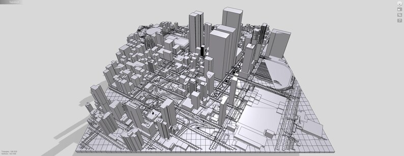 Cityscape New York USA Fragment City - 3d Model STL - Digital File for ...