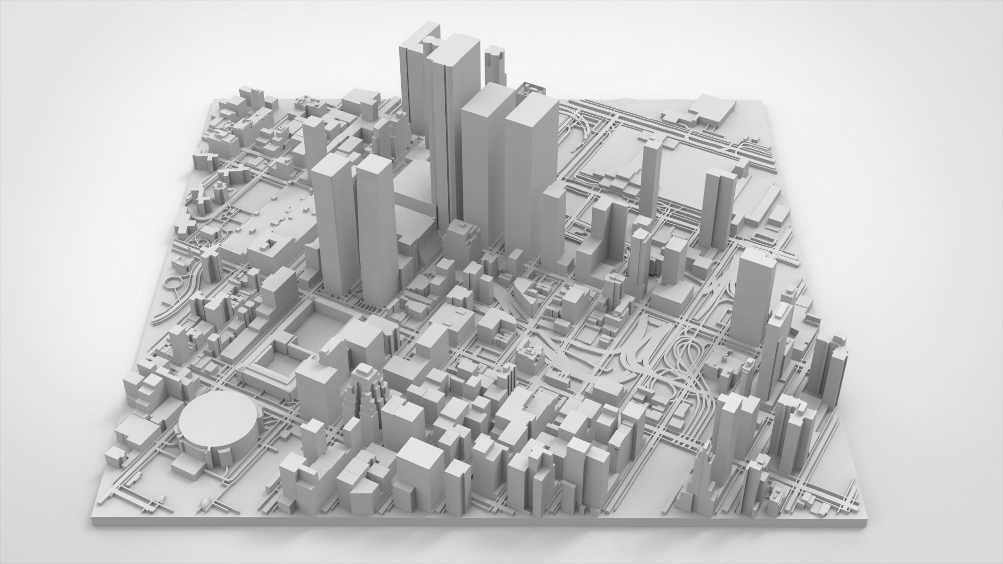 Cityscape New York USA Fragment City 3d Model STL Digital File for 3D ...