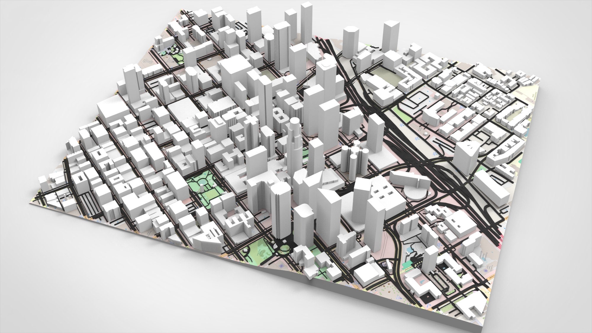 Cityscape Los Angeles United States - 3d Model STL - Digital File for ...