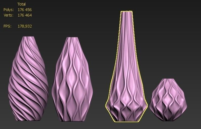 Vases 3D STL Digital File for 3D Printer, Original Design, STL File - Etsy