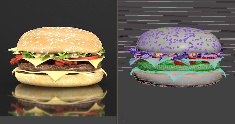 Burgers Collection 3D STL Digital File for 3D Printer, Original Design ...