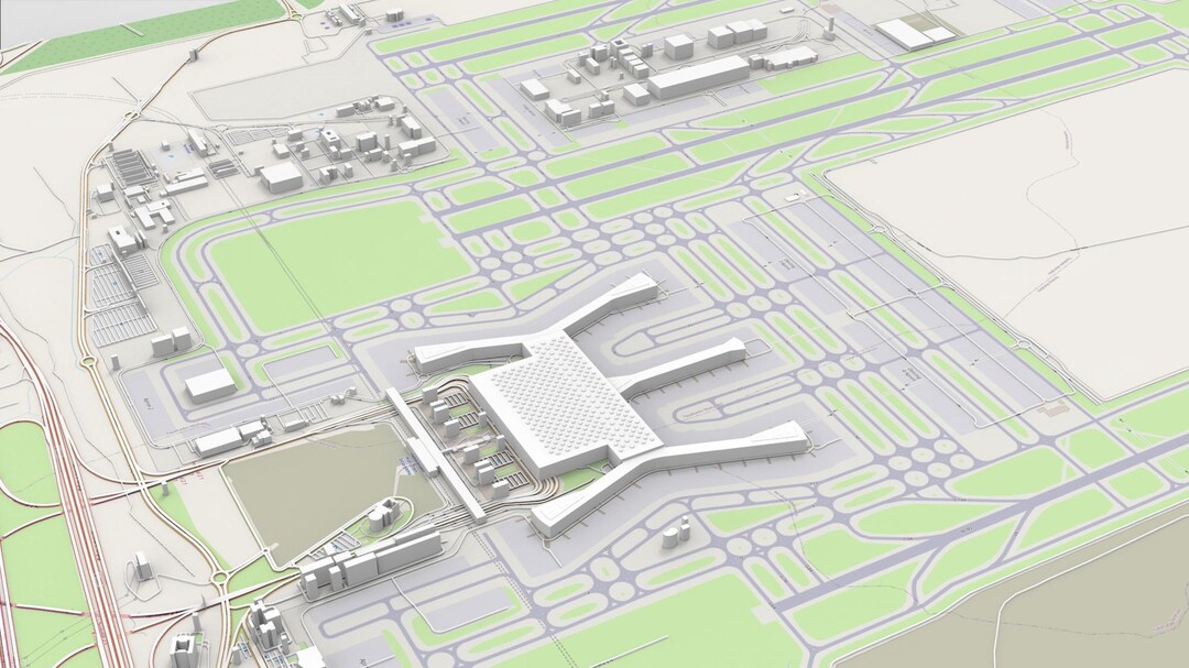 Istanbul Havalimani Airport Turkey - 3d Model STL - Digital File for 3D ...