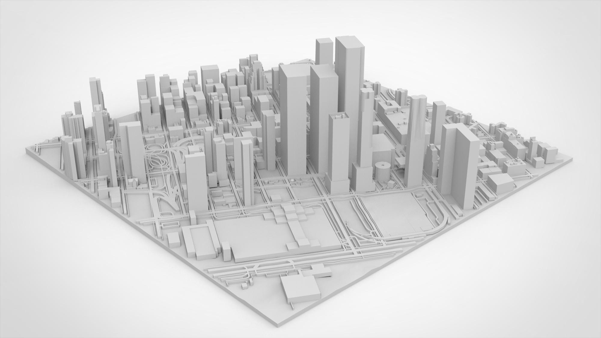 Cityscape New York USA Fragment City 3d Model STL Digital File for 3D ...