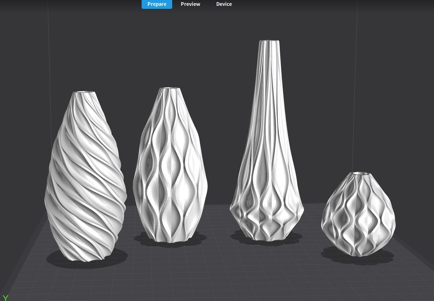 Vases 3D STL Digital File for 3D Printer, Original Design, STL File - Etsy