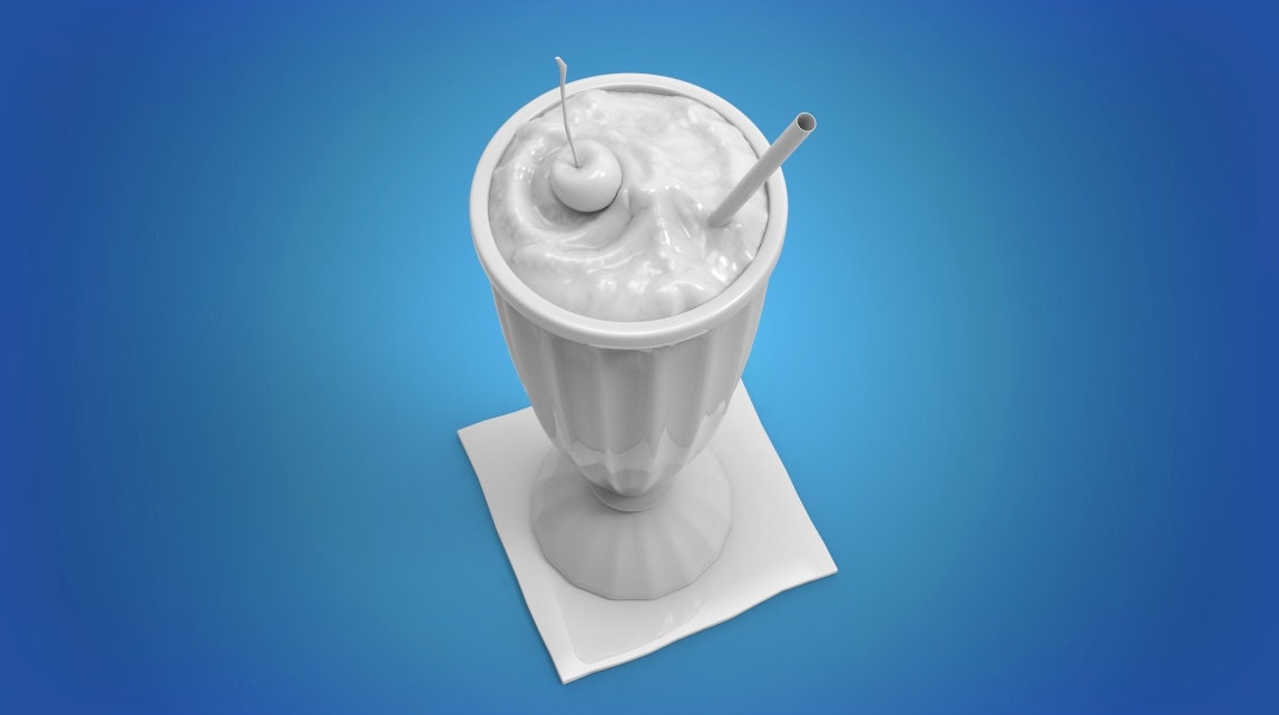 Milkshake 3D STL Digital File for 3D Printer, Original Design, STL File ...
