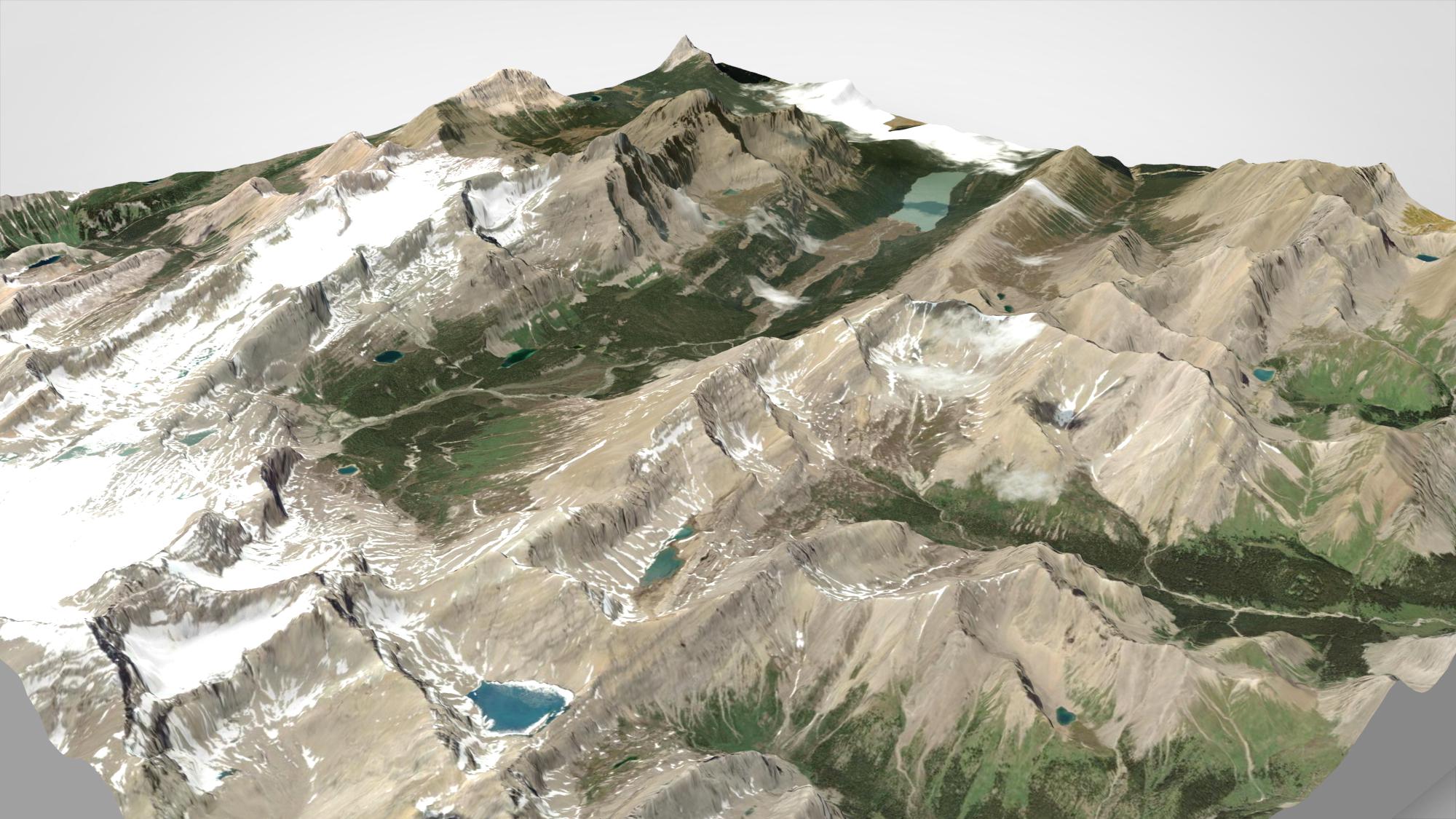 Mountain Landscape Banff National Park Canada - 3d Model STL- Digital ...
