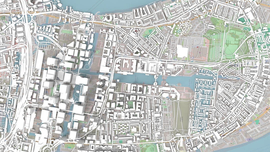 The Isle of Dogs London England - 3d Model STL - Digital File for 3D ...