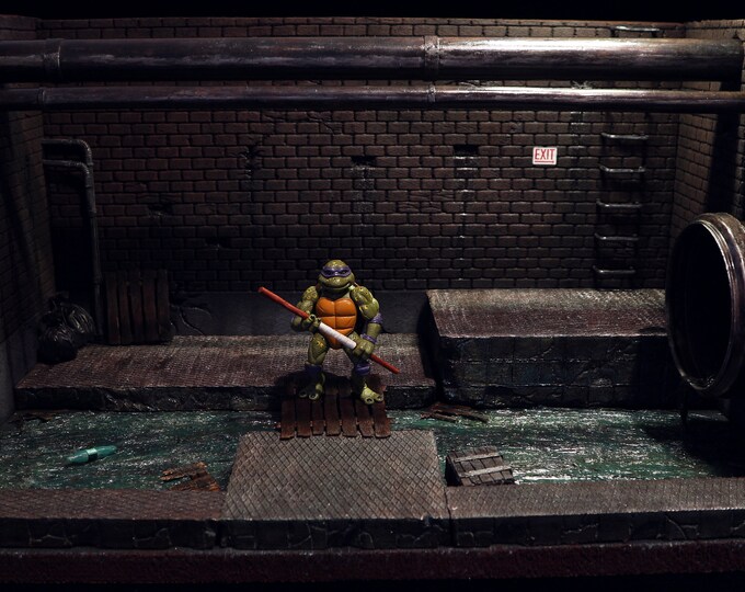 Figure Diorama Miniature Sewer Action Figure Display for 5-6 Action ...