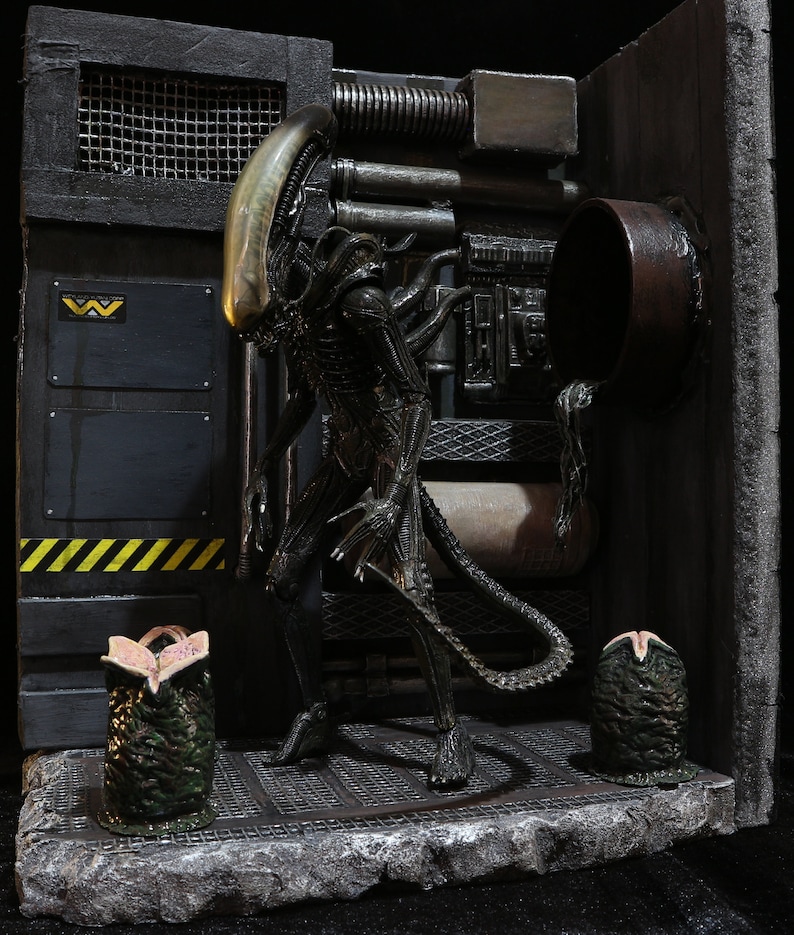 Figure Diorama Alien Xenomorph Action Figure Diorama for Alien NECA and ...