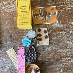 Vintage, Antique, Junk Drawer Lot, Advertising, Trinkets and Treasures ...