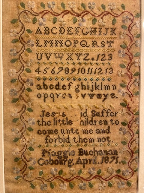 Antique Alphabet Sampler Dated 1871 - Etsy