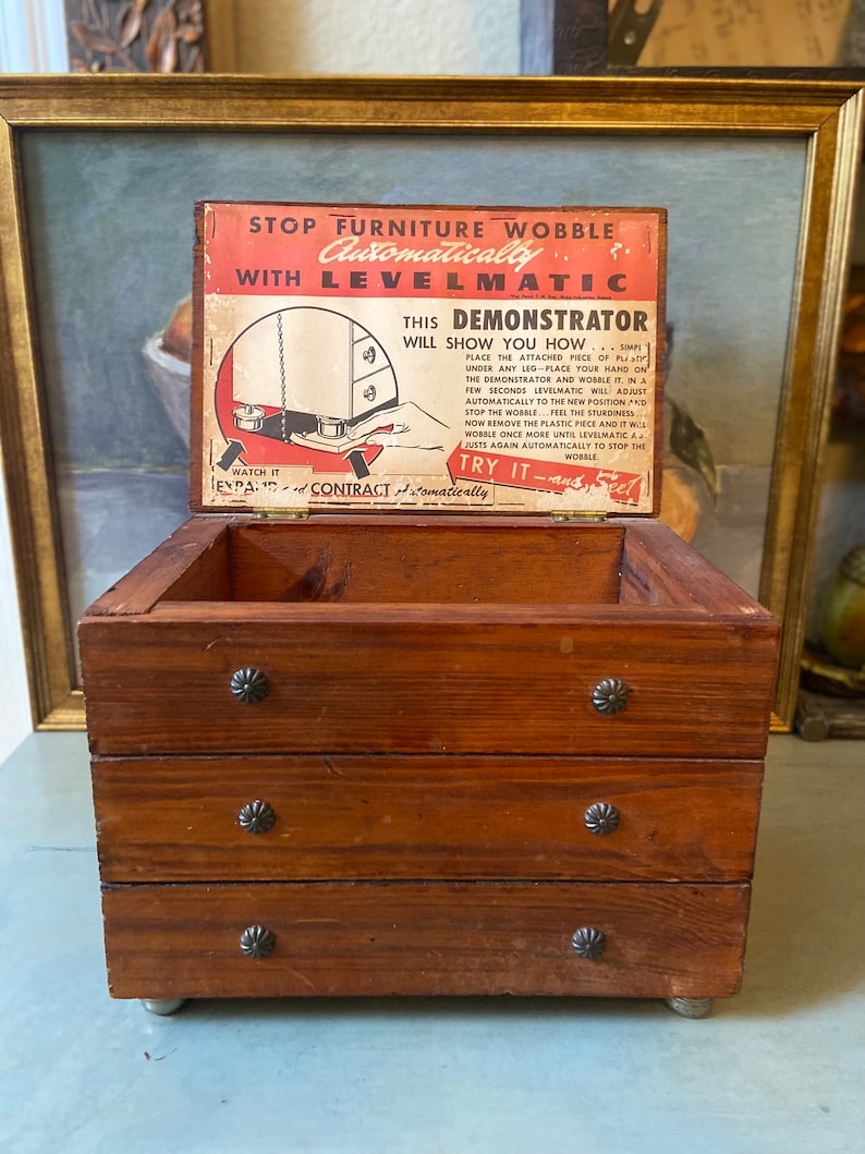Unique Vintage Salesman Sample Chest With LEVELMATIC - Etsy