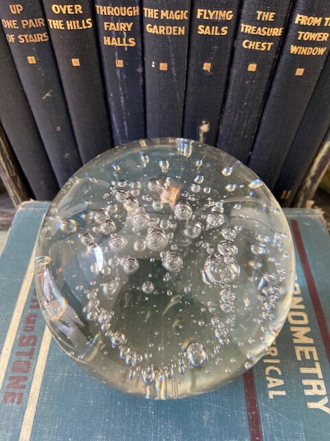 Vintage Heavy Glass Round Ball Shaped Paper Weight - Etsy