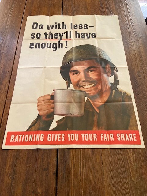 1943 Authentic Original World War II Rationing Poster Army - Etsy