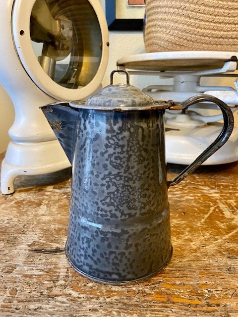 Antique Vintage Gray Granite Ware Coffee Pots or Pitcher - Etsy