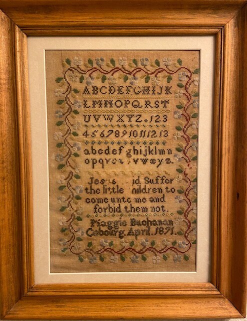 Antique Alphabet Sampler Dated 1871 - Etsy