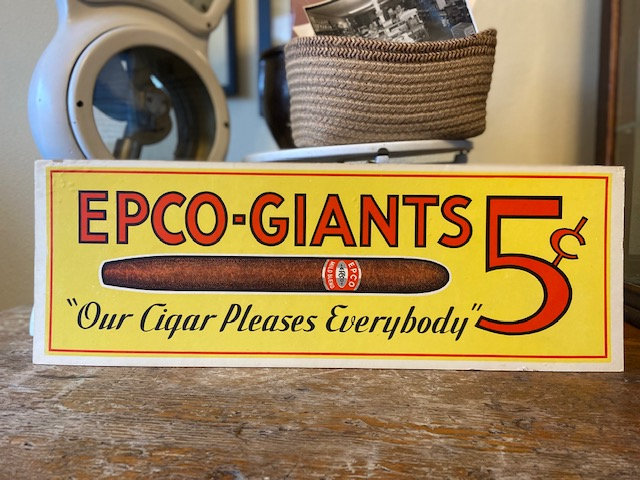 1900s-1920s Antique Vintage Large EPCO Giants Cigars Heavy Cardboard ...