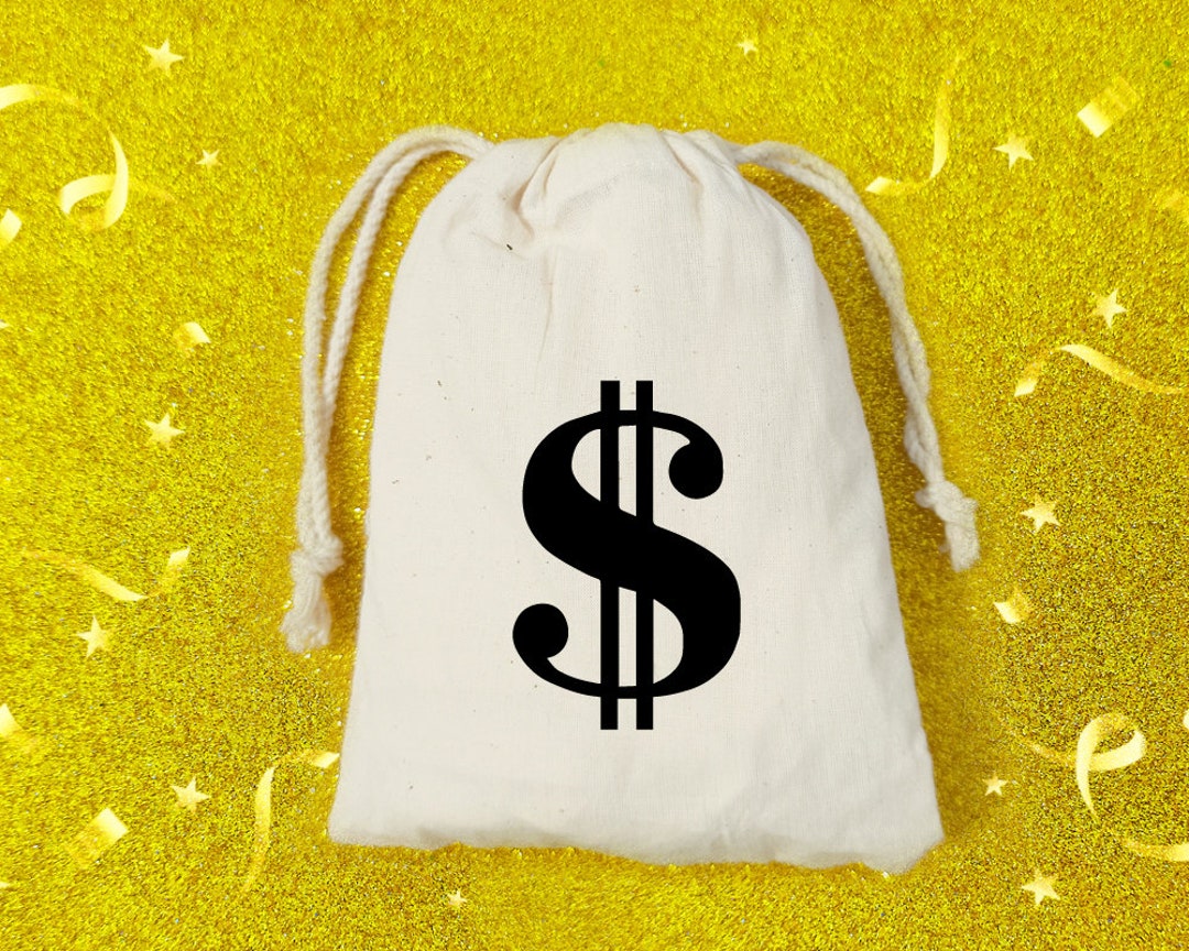 Dollar Sign Money Bag Favor Gift Bag Cotton Bag Dollar Bag - Etsy