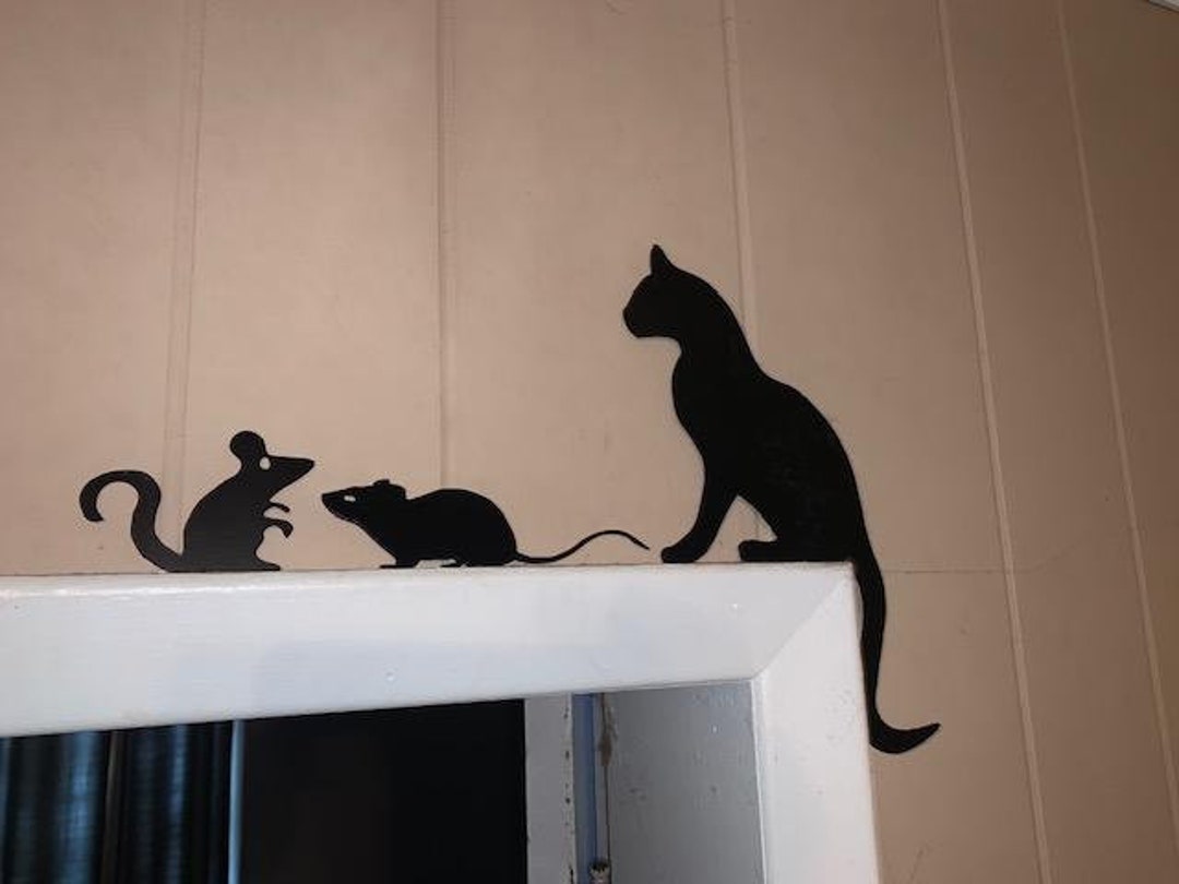 Cat and Mouse Door Topper Set - Etsy