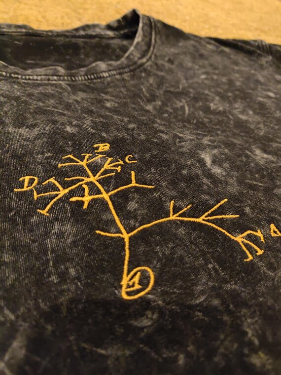 Darwin's Tree - Denim T-Shirt - Gem