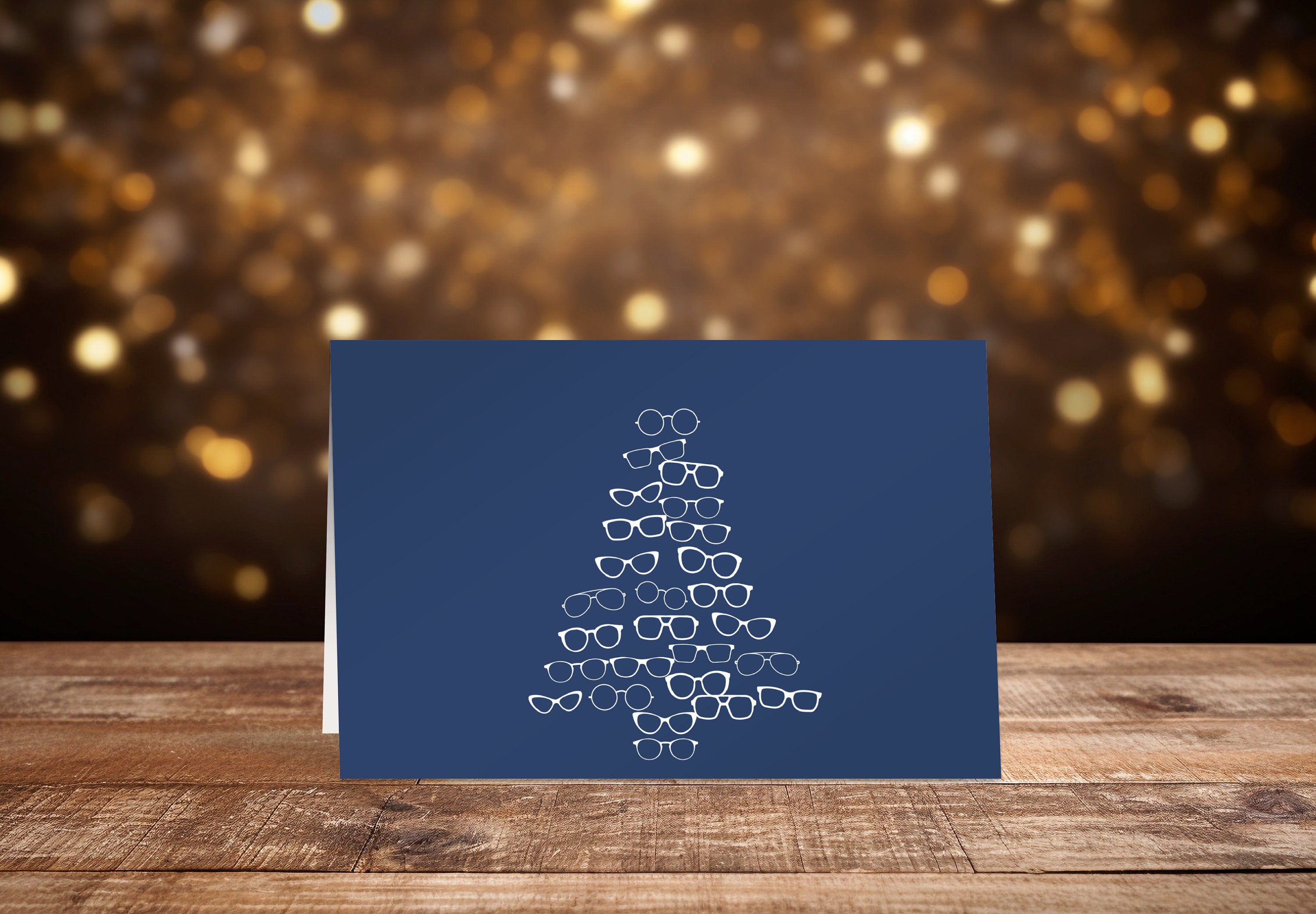 Eyeglasses Christmas Tree Cards Perfect for Optometrists and Opticians ...