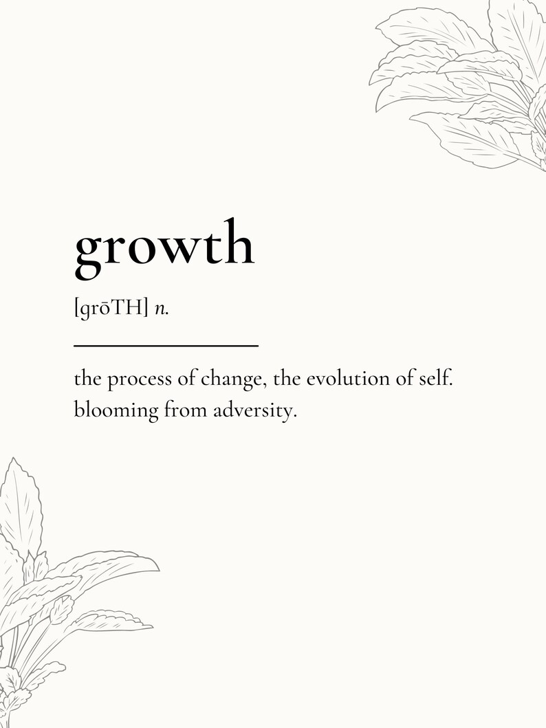 Growth Definition Print - Etsy