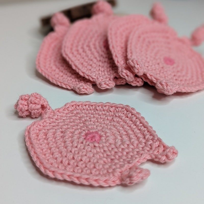Crochet Pig Coasters - Etsy